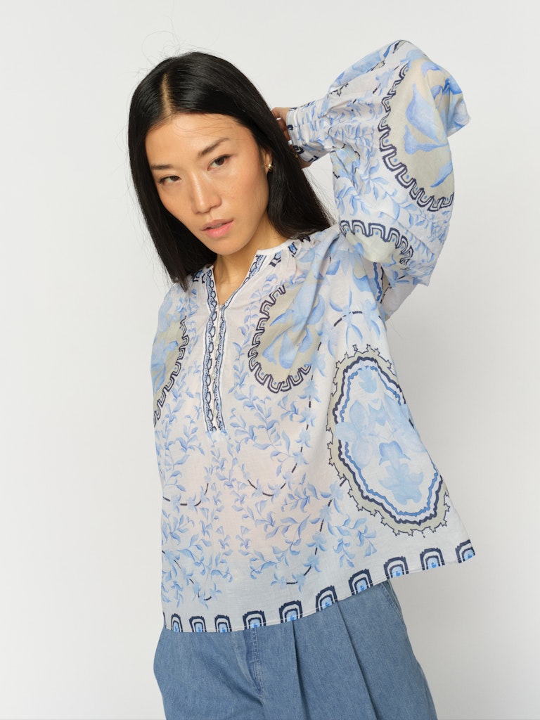 Mos Mosh Wylde Orchid Blouse Blue | Alana Interiors | Alana Rewards