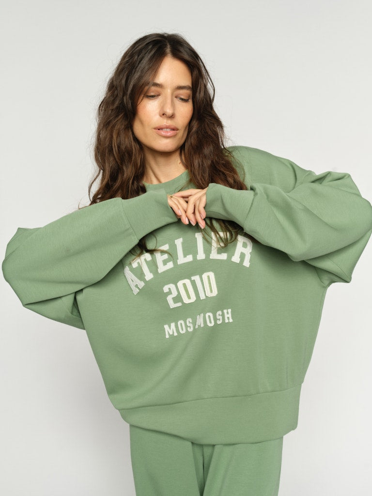 Mos Mosh Nima Sweatshirt Green | Alana Interiors | Alana Rewards
